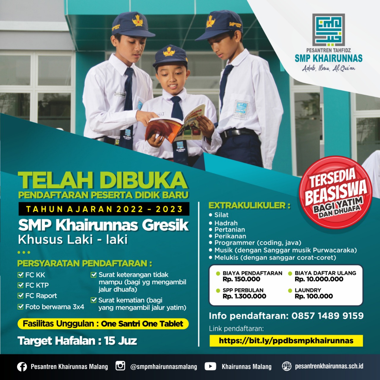 Ppdb 2022 Smp Unggulan Gresik Smp Khairunnas Gresik Pesantren